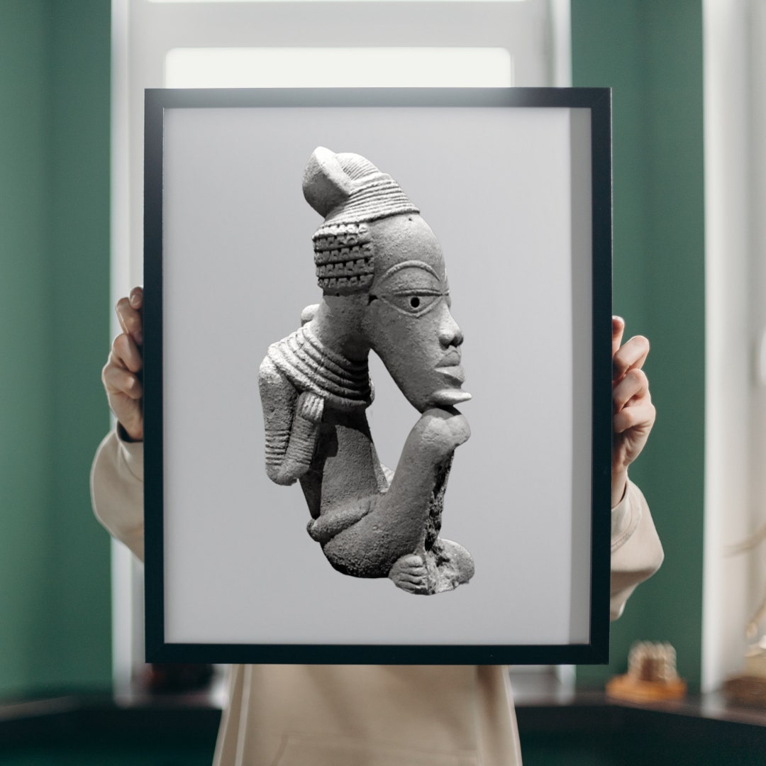 Ceramic Nok Sculpture Digital Print, African Ancestor Art, Home Décor ...