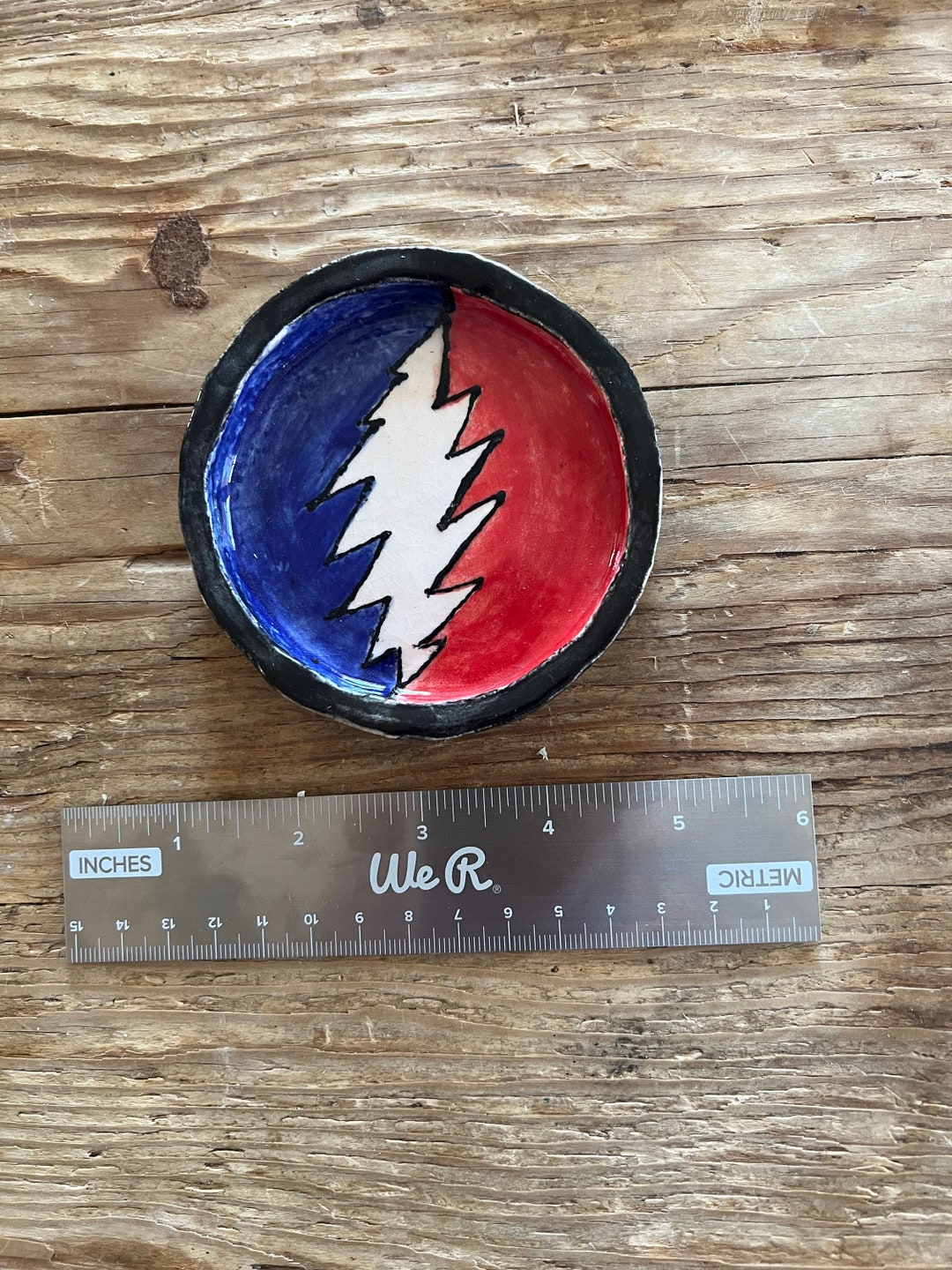 Hand Crafted Ceramic Dish With Lightning Bolt - Etsy