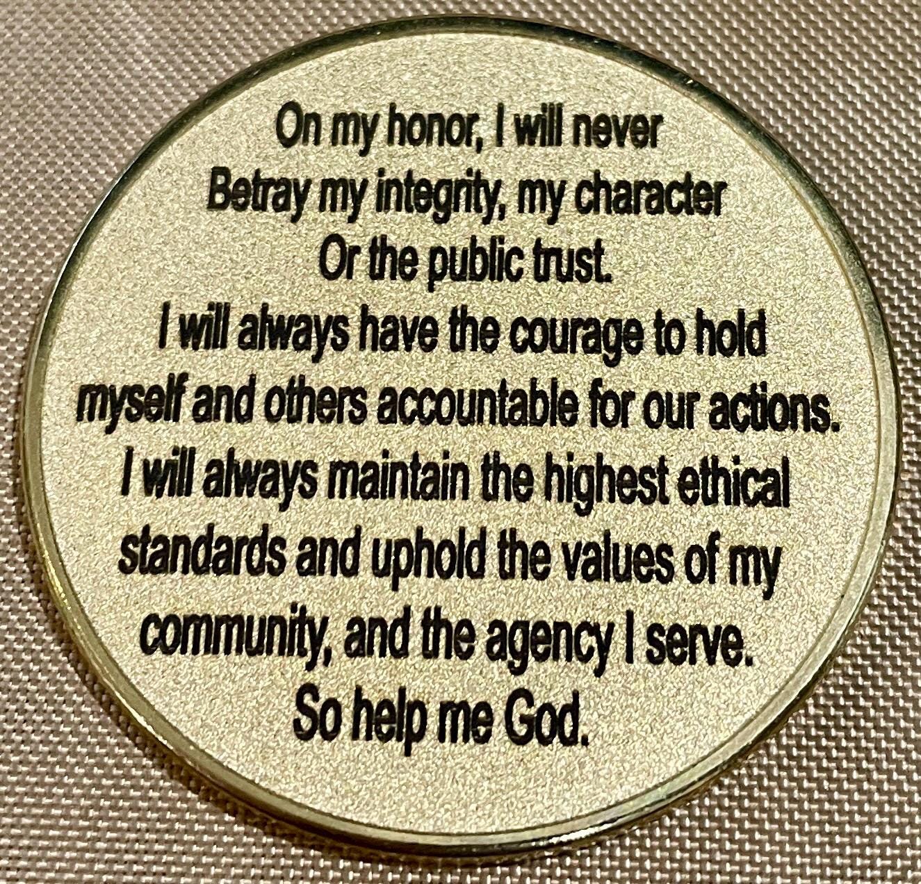 Deputy Sheriff Prayer Coin - Etsy