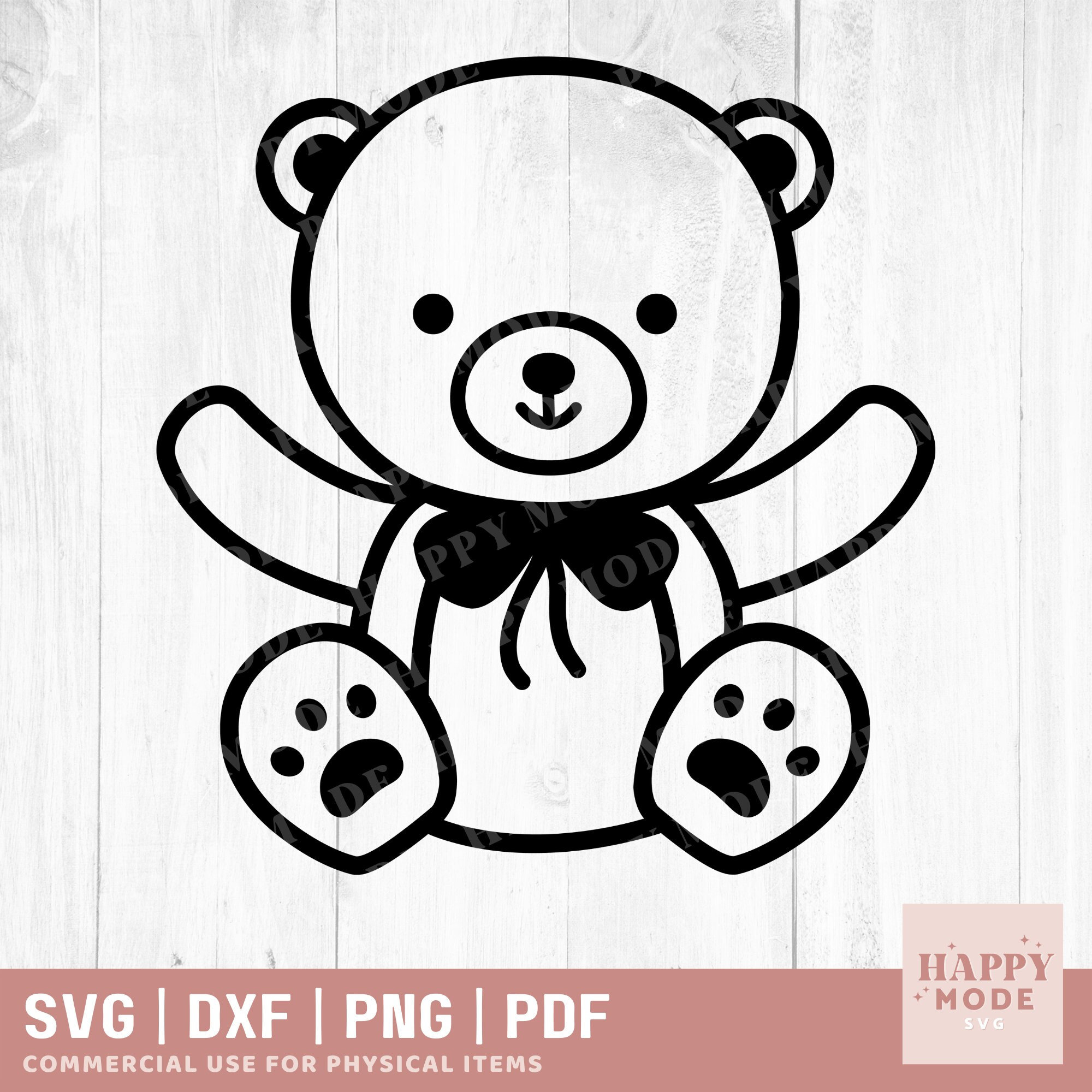 Teddy Bear SVG - Teddy Bear PNG - Teddy Bear Outline Svg - Teddy Bear ...