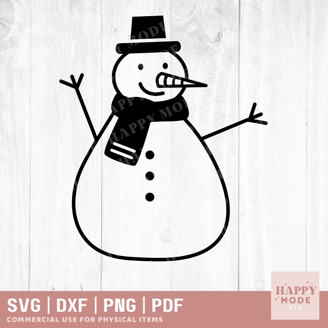 Snowman SVG Snowman PNG Christmas Snowman Svg Cute Snowman Svg Let It ...