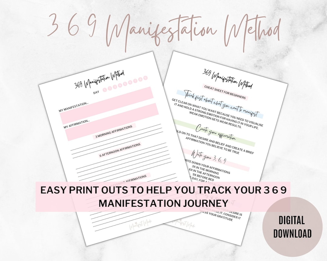 3 6 9 Manifestation Method, 3 6 9 Manifestation Journal, 3 6 9 ...