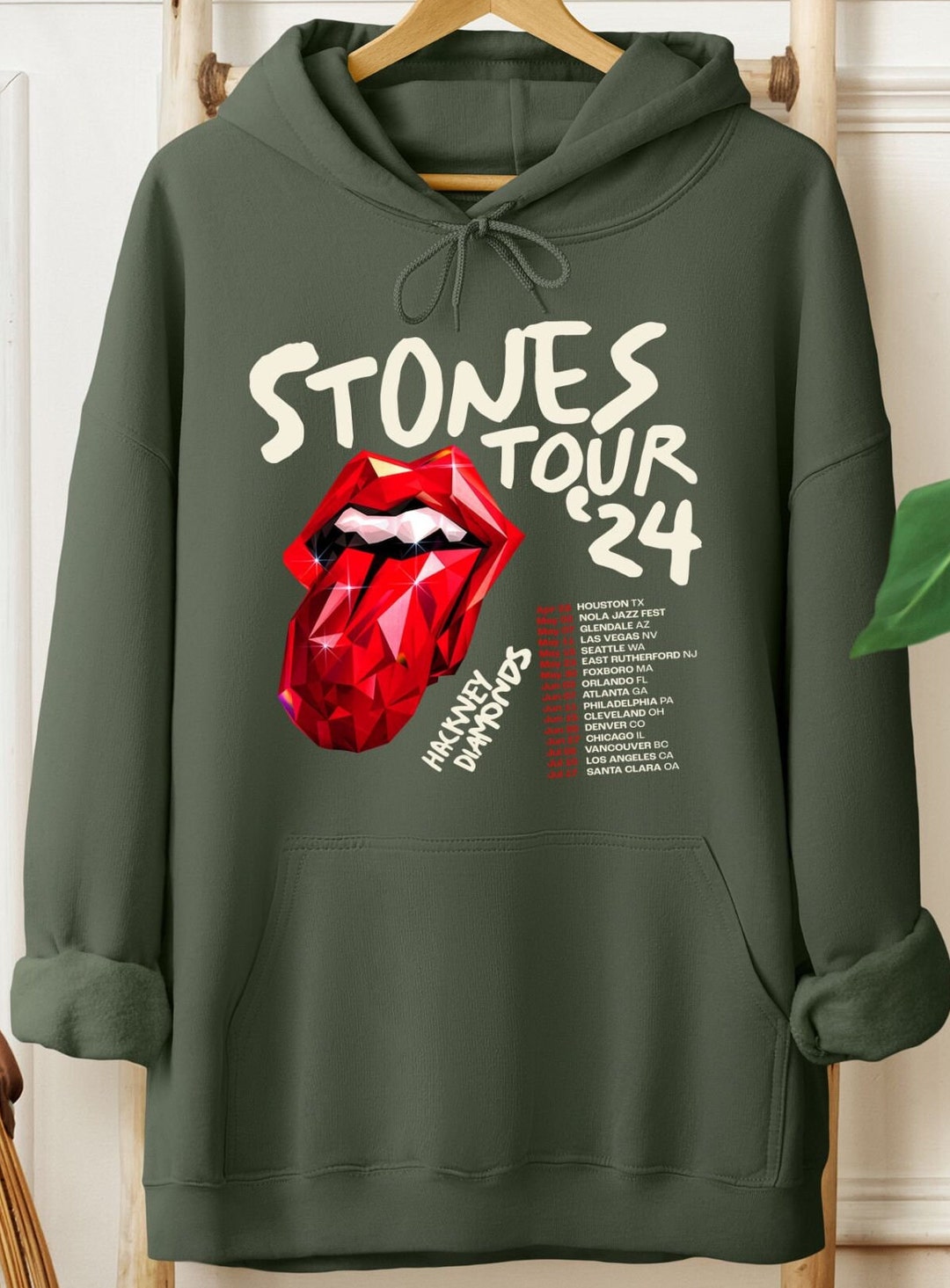 The Rolling Stones Hackney Diamonds Tour 2024 Schedule List Hoodie ...