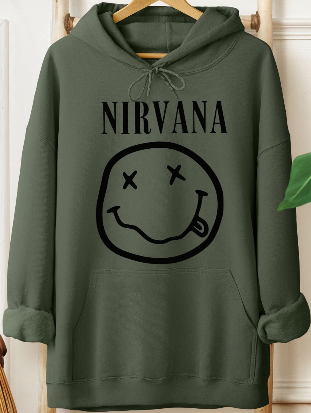 Smile Face, Nirvana Hoodie, Nirvana Hoodie Smile Face, Trendy Hoodie, Gift, Rock Band Shirt ...