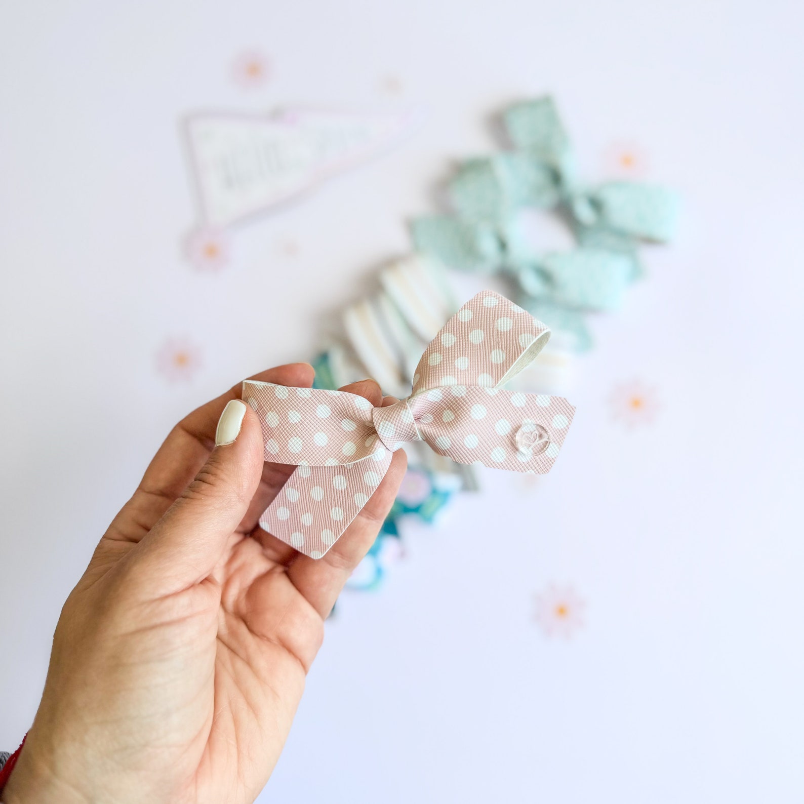 Spring Hair Bows, Boho Hair Bows, Pigtail Spring Hair Bows, Girls ...
