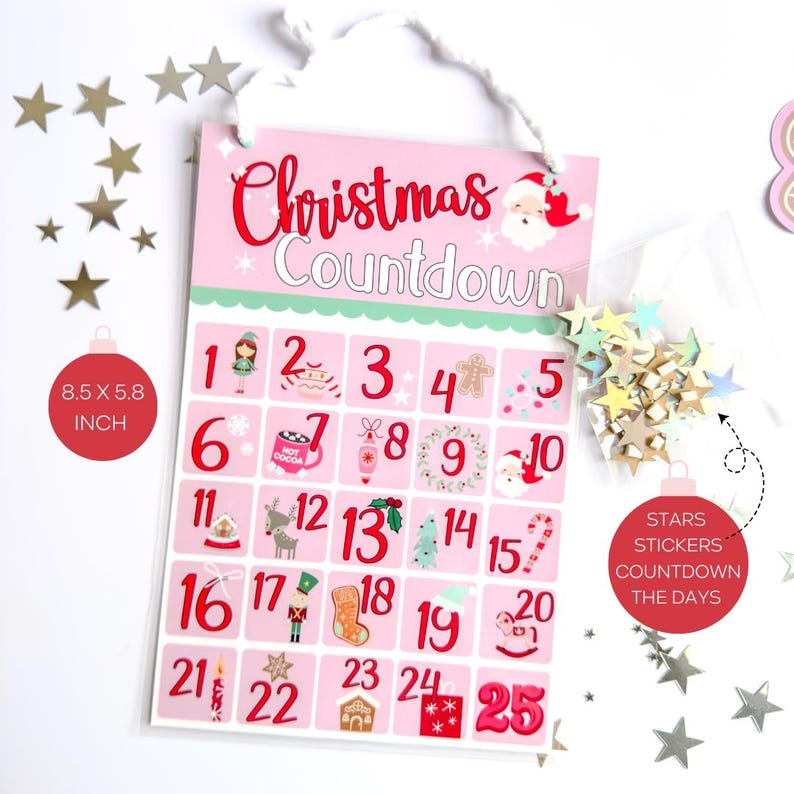 Christmas Countdown Set, Letter to Santa, Santa Stop Sign, Personalized ...