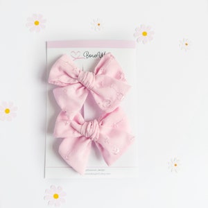 Spring Hair Bows, Fabric Hair Bows, Pastel Color Hair Bows, Spring ...