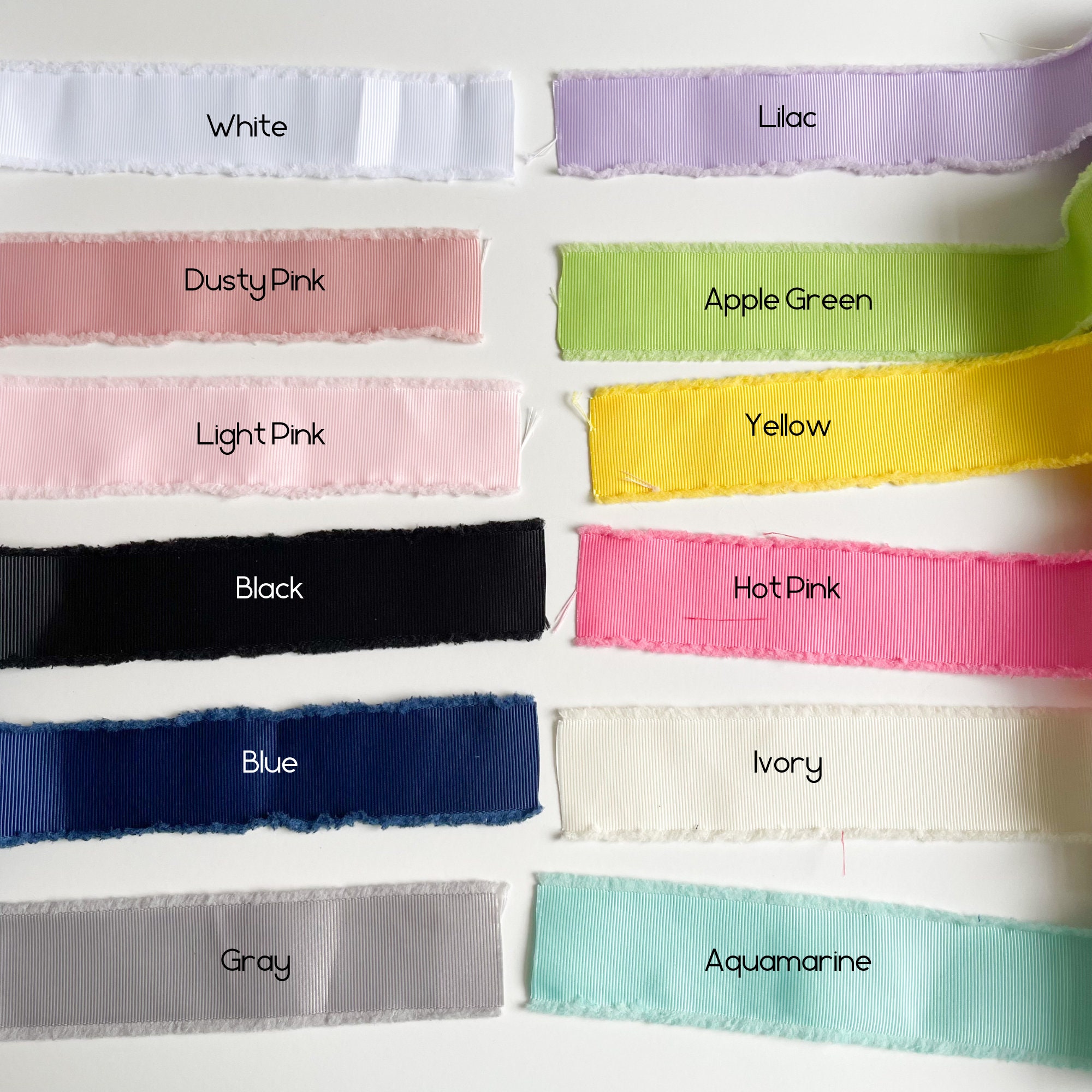 Pigtail Hair Bow, Pigtail Ribbon Hair Bows, Frayed Ribbon, Girls Hair ...