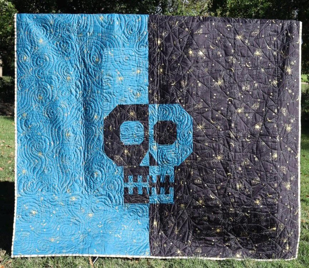 Ruby Darling Duo Night Sky Skull Quilt - Etsy