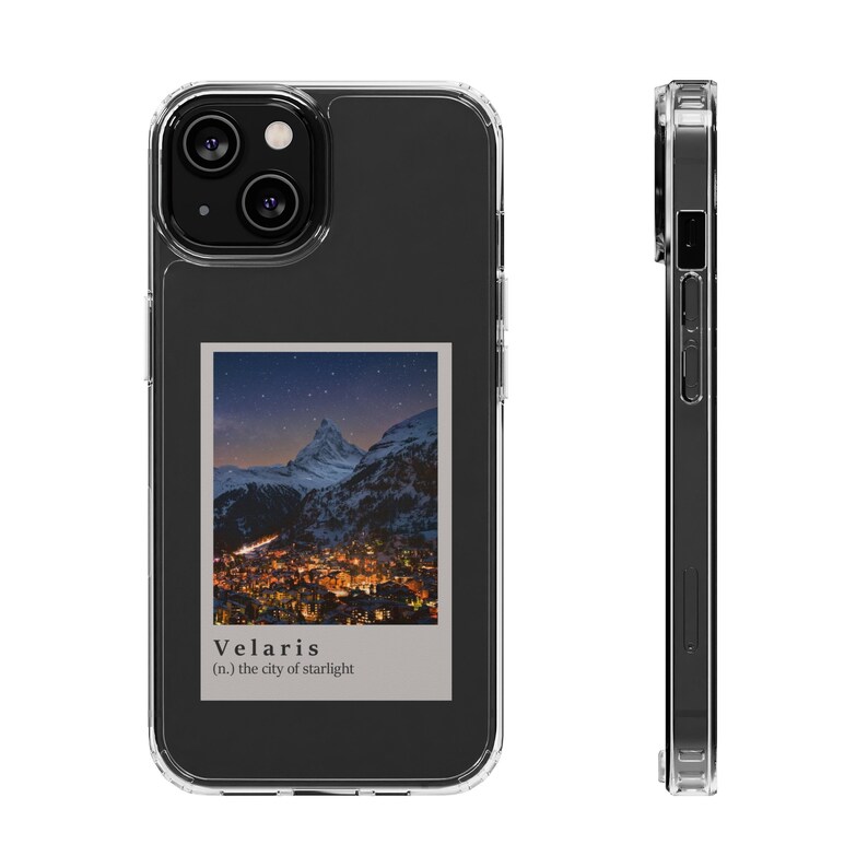 ACOTAR Velaris Polaroid Dictionary Style Clear Phone Case Feyre Rhysand Cassian Sarah J Maas ...