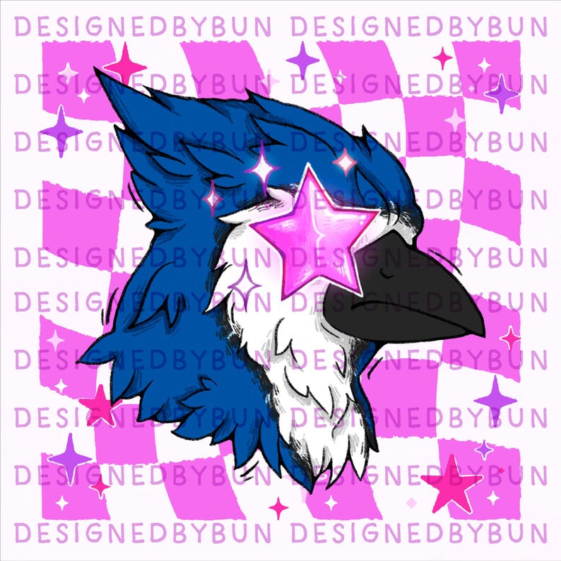 Preppy Blue Jay Mascot Clipart: Hand-drawn School Spirit Design (PNG ...