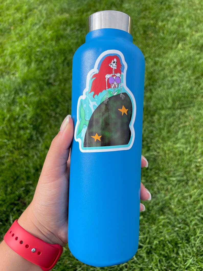 Skeleton Disney Princess Ariel / Laptop Phone Water Bottle Sticker ...