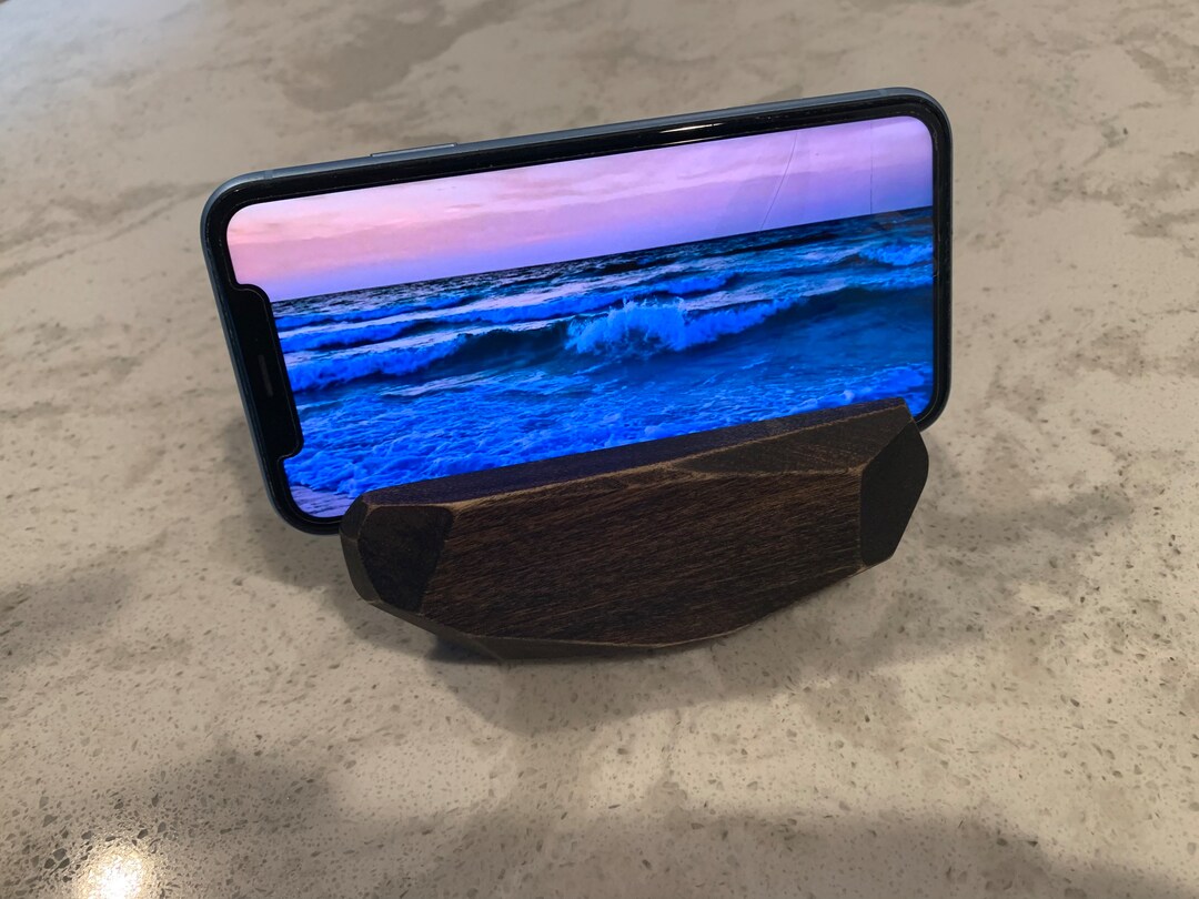 Modern Wooden Phone Stand - Etsy