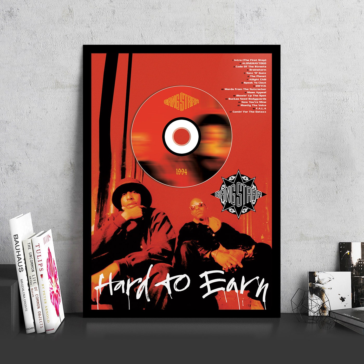 Gang Starr 'Hard To Earn' - Hip-Hop Framed CD Album Plaque Poster sold ...