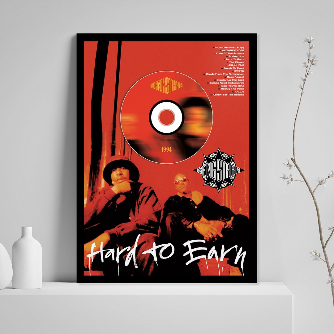 Gang Starr 'hard to Earn' Hip-hop Framed CD Album - Etsy UK