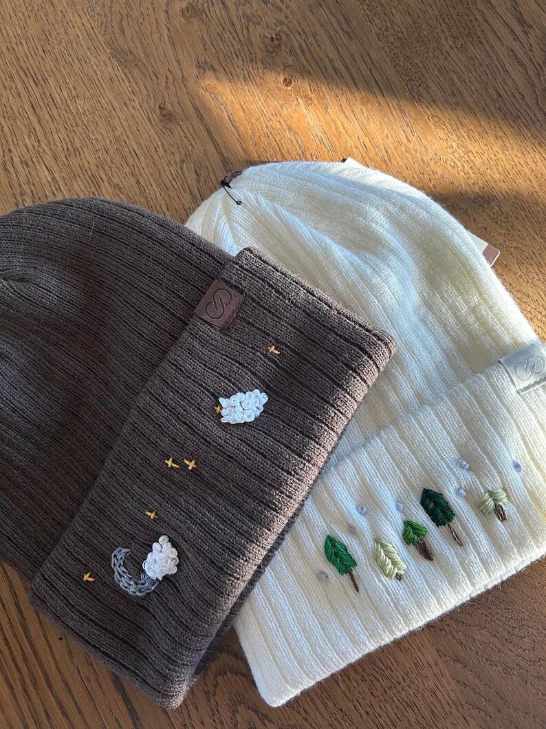 Embroidered Beanies - Etsy