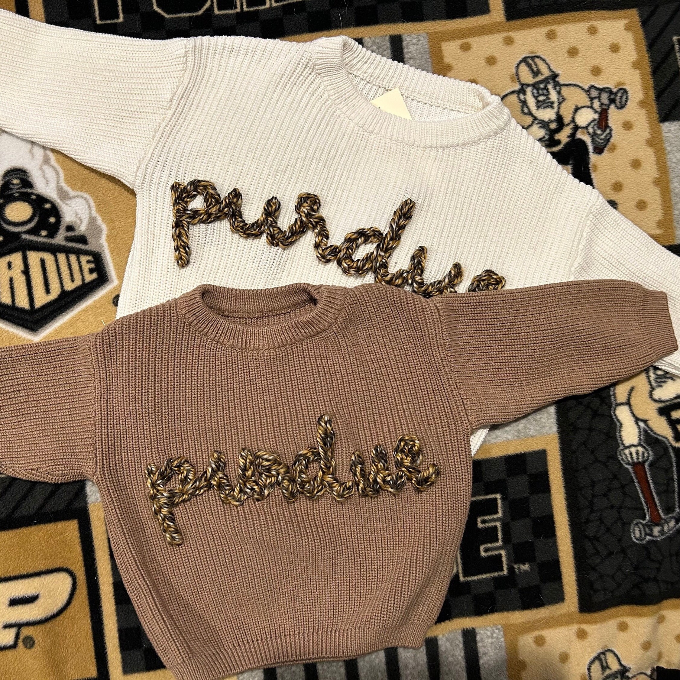 Purdue Sweater, PURDUE University Sweater, Custom Sweater, Name Sweater ...