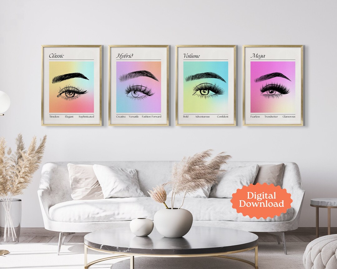 Lash Artistry Aura: *digital* Set of 4 Posters for Classic, Hybrid ...