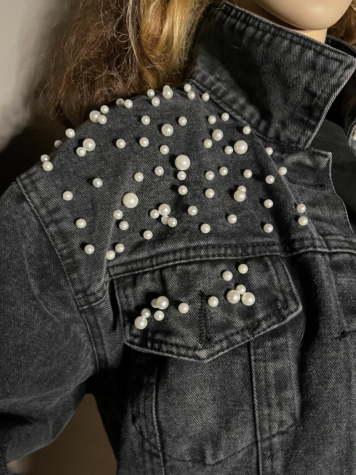 Pearl Denim Jacker - Etsy