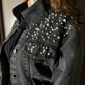 Pearl Denim Jacker - Etsy