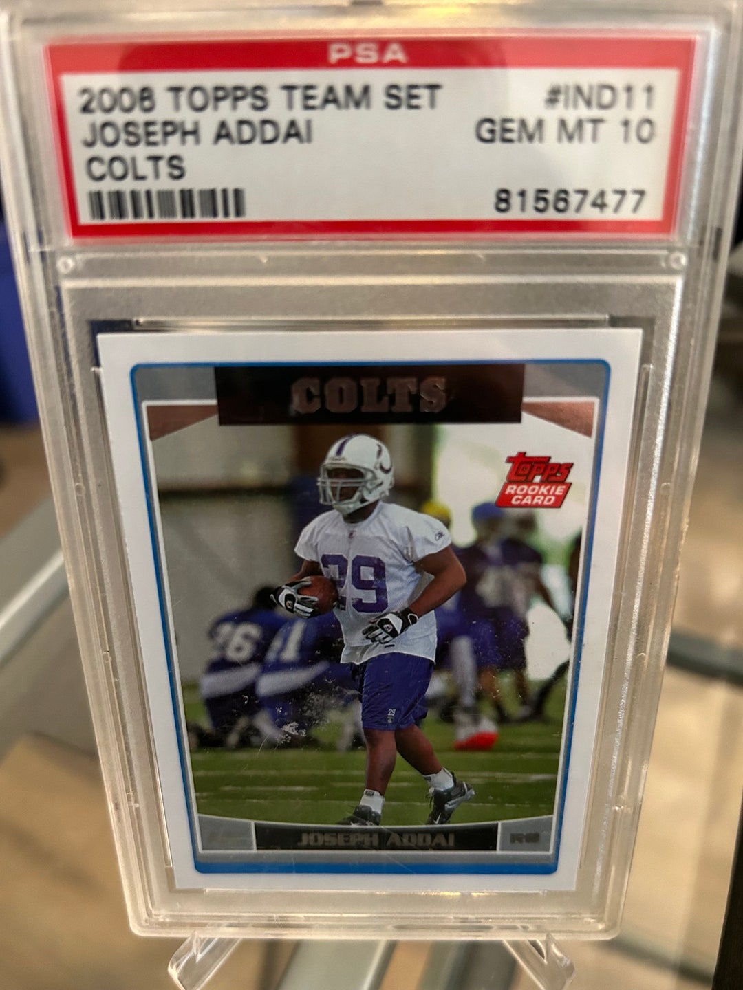 Joseph Addai Rookie 2006 PSA GEM Mint 10 Card Colts - Etsy