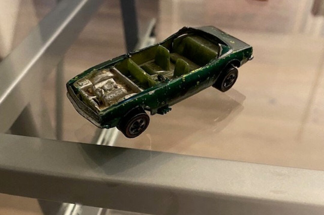 Vintage Hot Wheels Redline 1967 Green Custom Camaro Mattel Inc. Hong ...