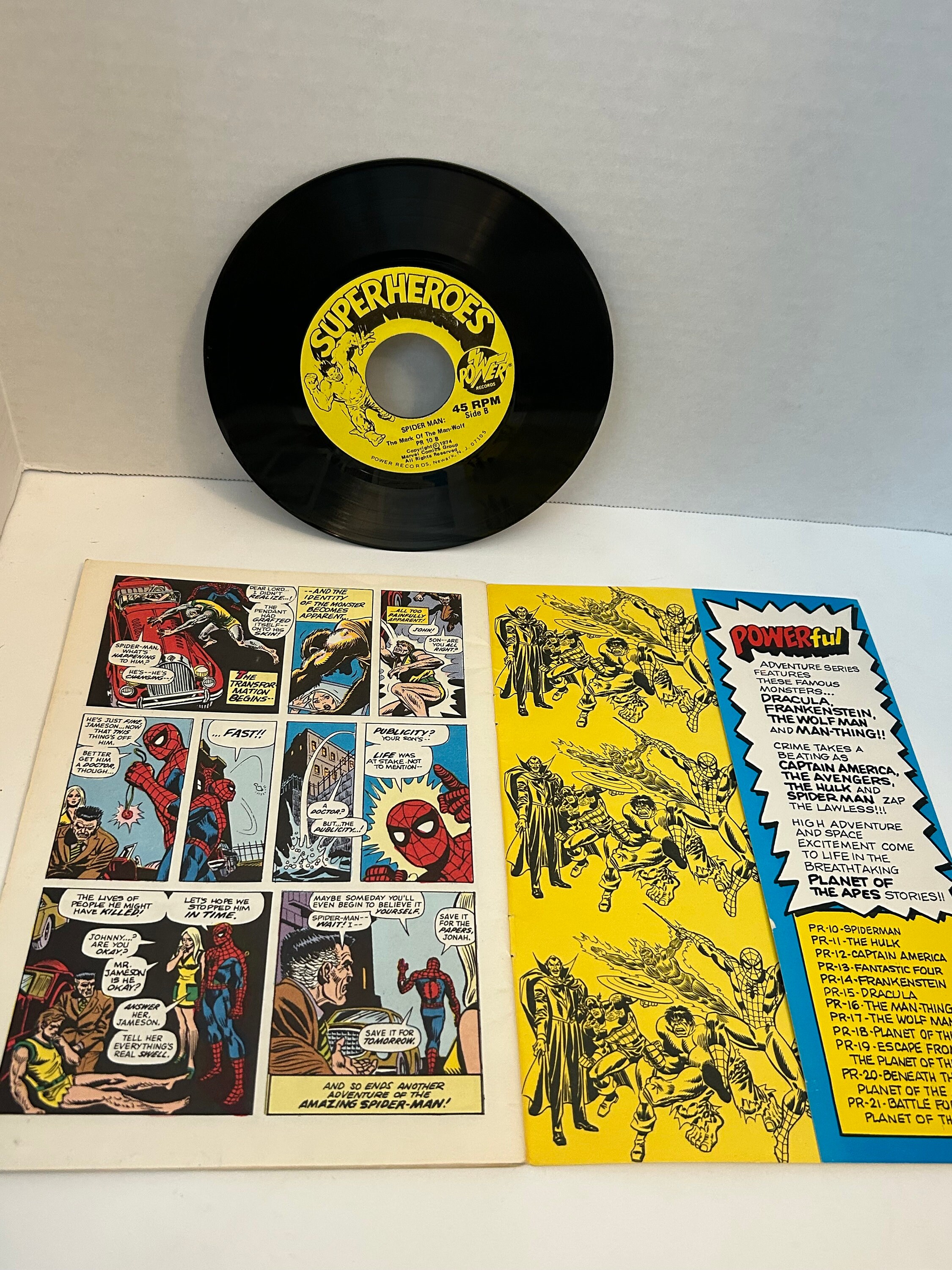Power Records Superheroes 1974 Vintage Deadstock Like New Spiderman ...