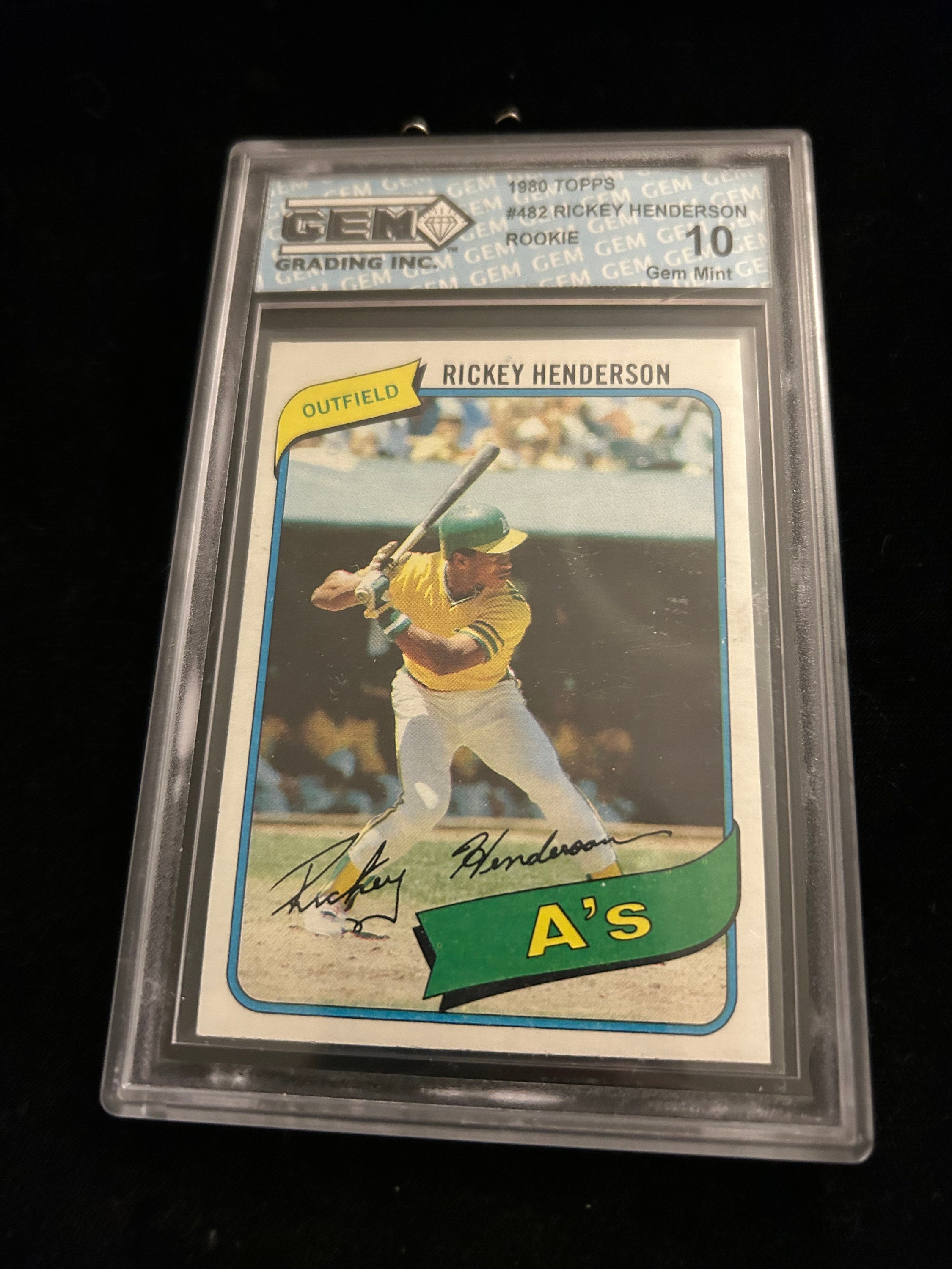 1980 Topps 482 Rickey Henderson Rookie Card Gem Mint 10 - Etsy