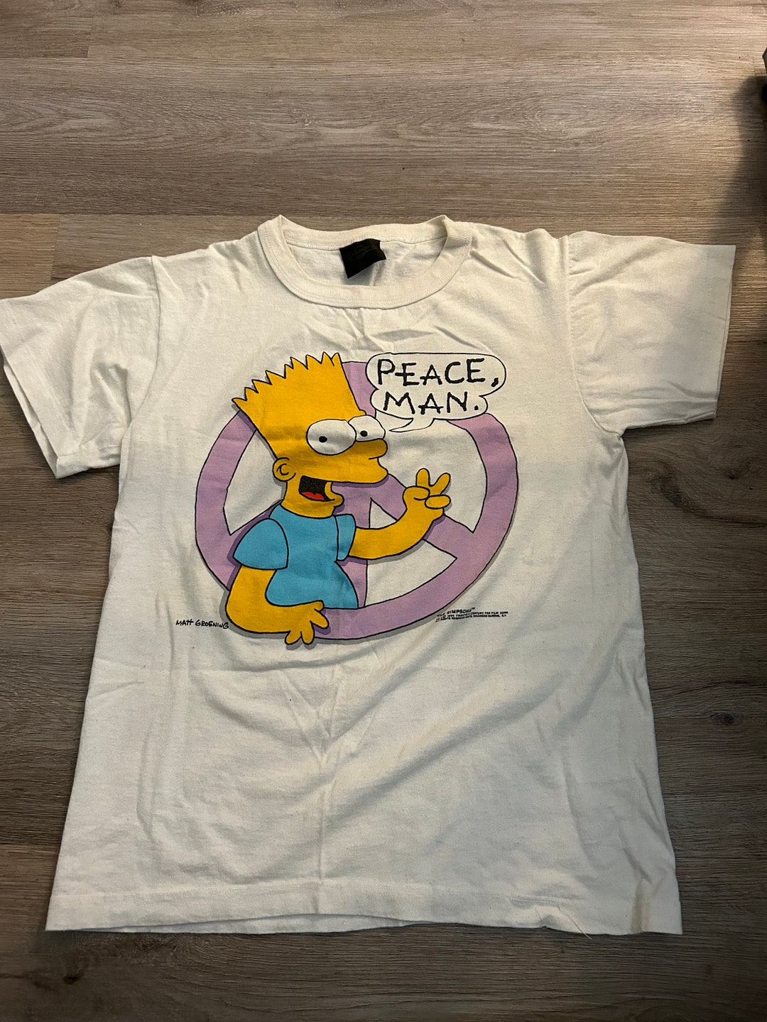 Vintage Bart Simpson - Peace Man - 1990 20th Century Fox T-shirt - Etsy