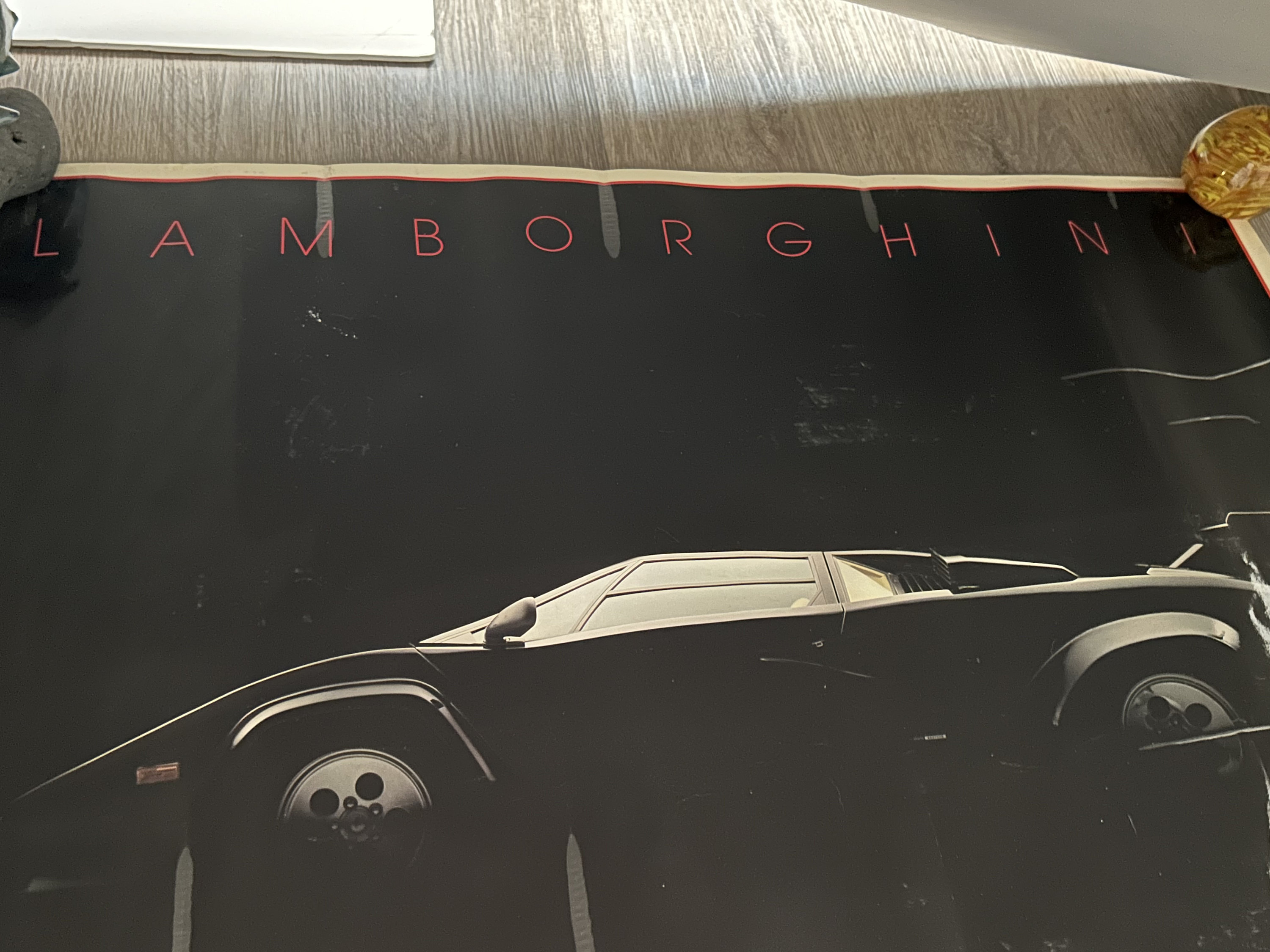 Lamborghini Countach Black Vintage - Calendar Rare Popular Mancave 80’s ...