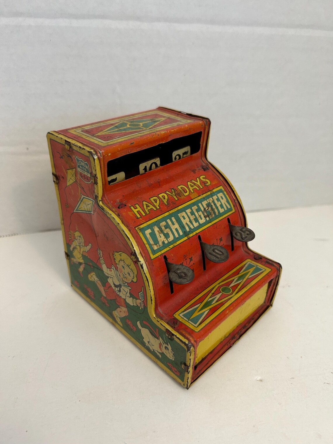 Happy Days Vintage Metal Cash Register Tin Toy - J. Chein & Co - USA - Etsy