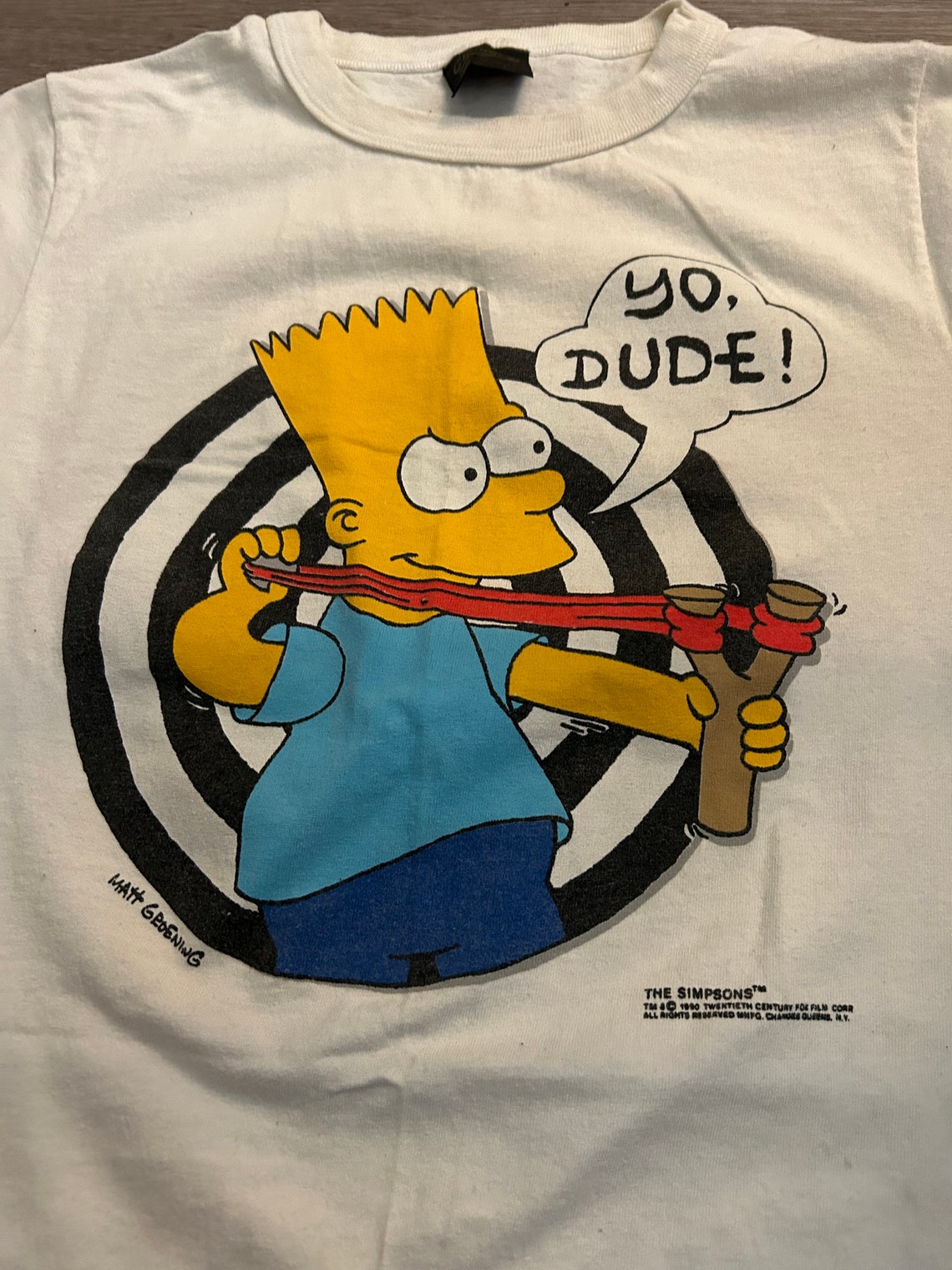 Vintage Bart Simpson YO DUDE 1990 20th Century Fox T-shirt - Etsy