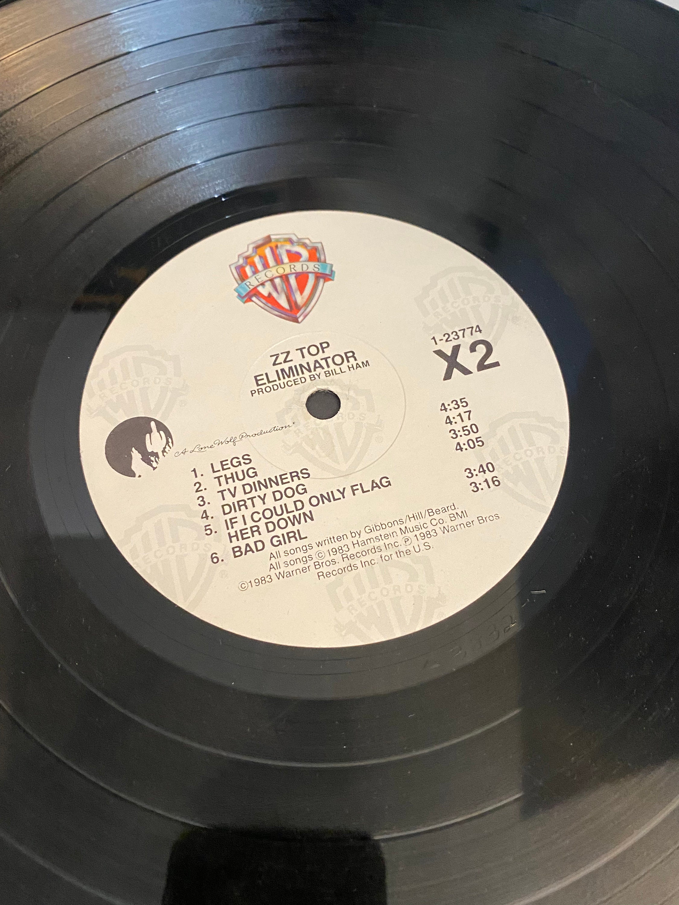 ZZ Top Vintage Eliminator Vinyl Warner Bros Records 1983 Collectible ...