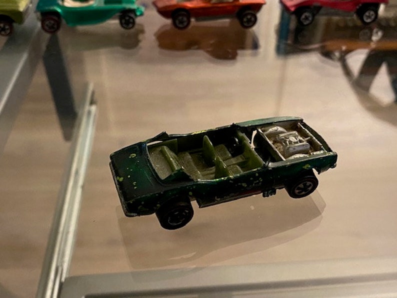 Vintage Hot Wheels Redline 1967 Green Custom Camaro Mattel Inc. Hong ...