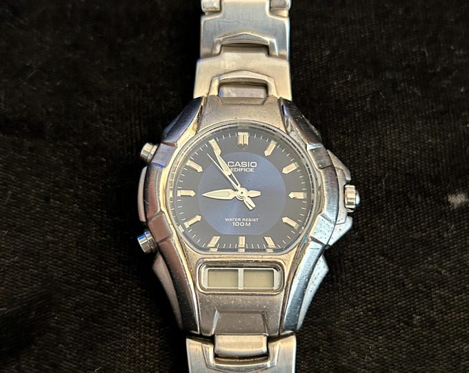 Casio Ediface Rare Vintage Japan Movement Mens Watch - Etsy