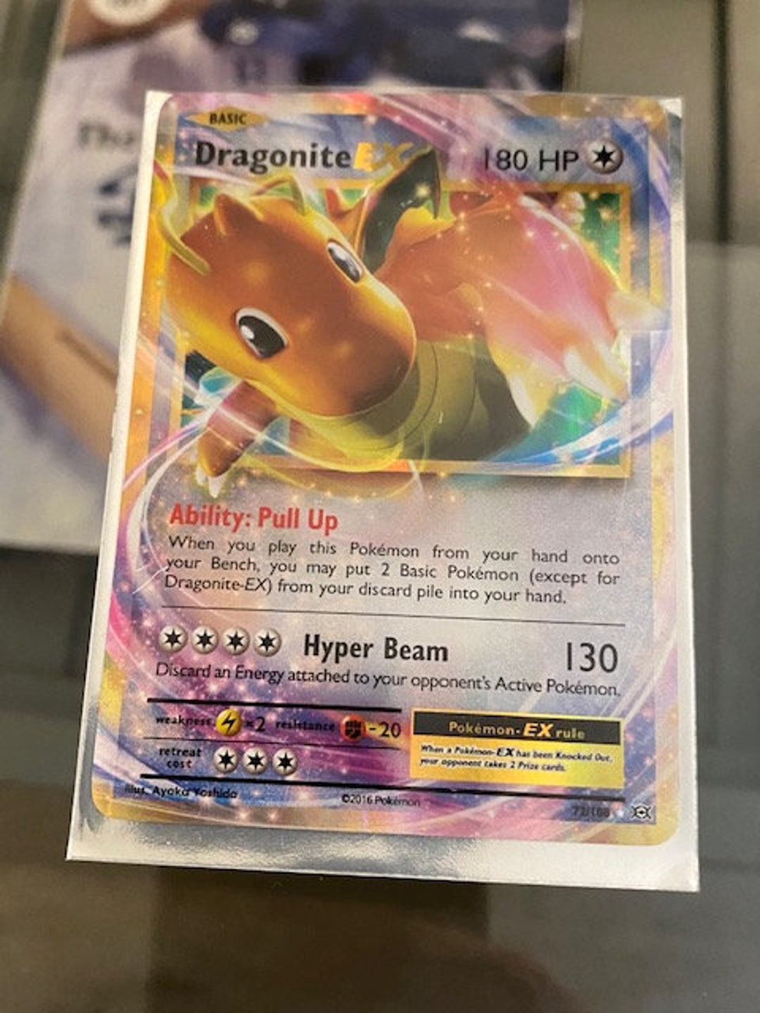Dragonite EX 180 HP - Pokemon Trading Card - Rare Dragon Great ...