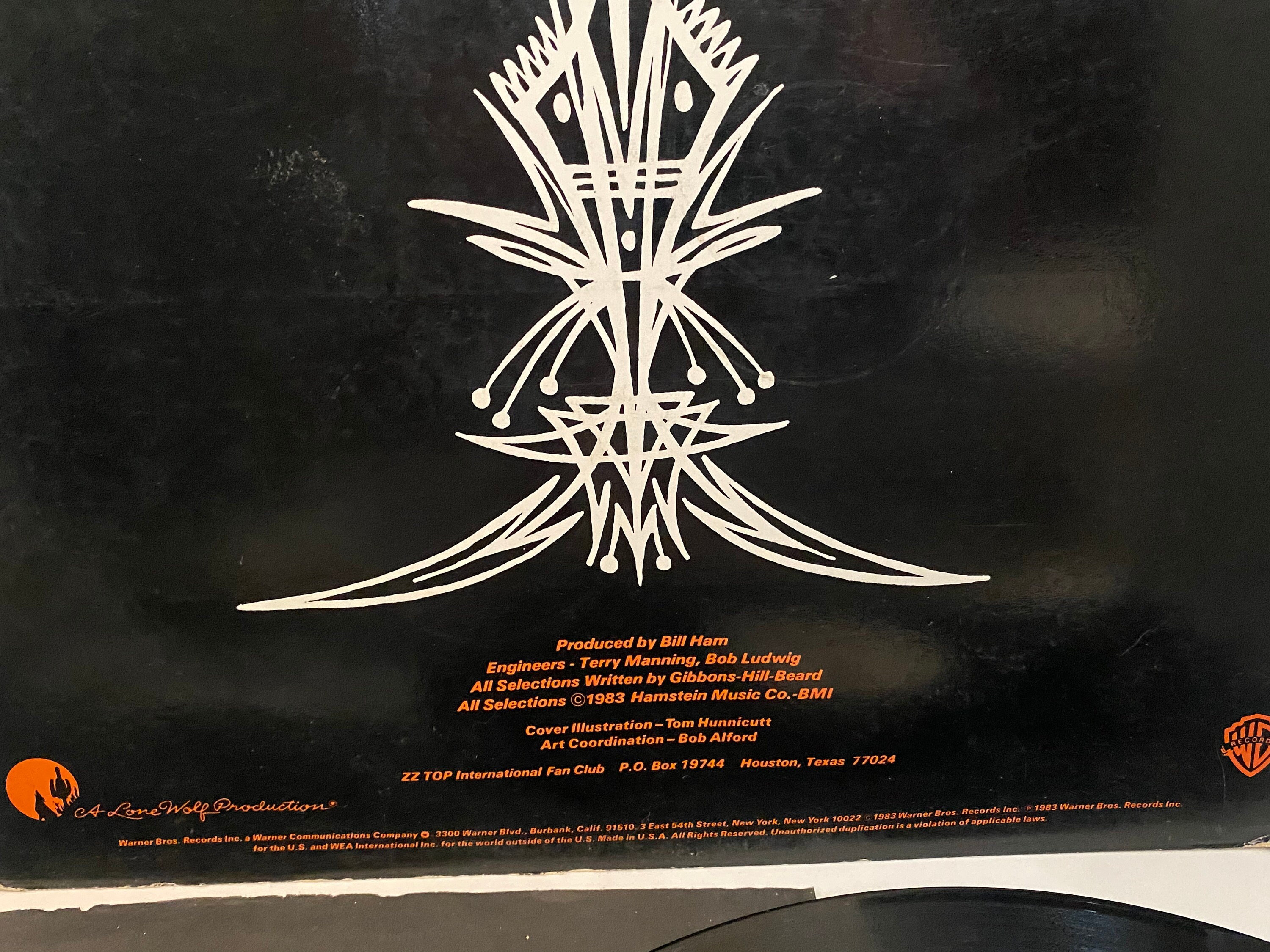 ZZ Top Vintage Eliminator Vinyl Warner Bros Records 1983 Collectible ...