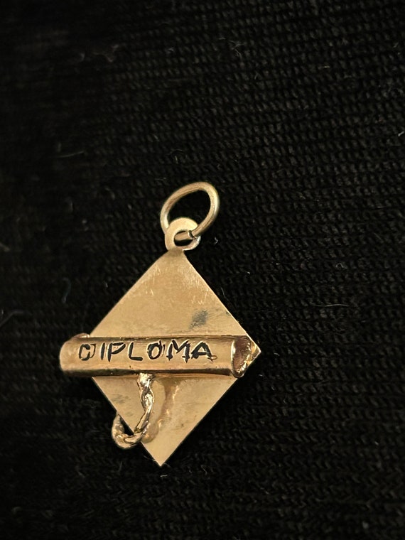 14k Gold Diploma Charm - Graduation Gift Golden Shiny… - Gem