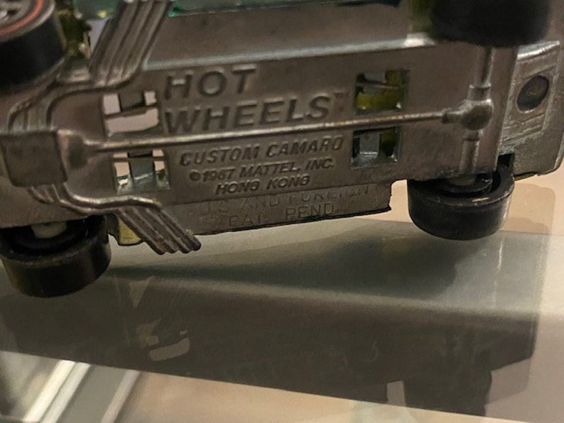 Vintage Hot Wheels Redline 1967 Green Custom Camaro Mattel Inc. Hong ...