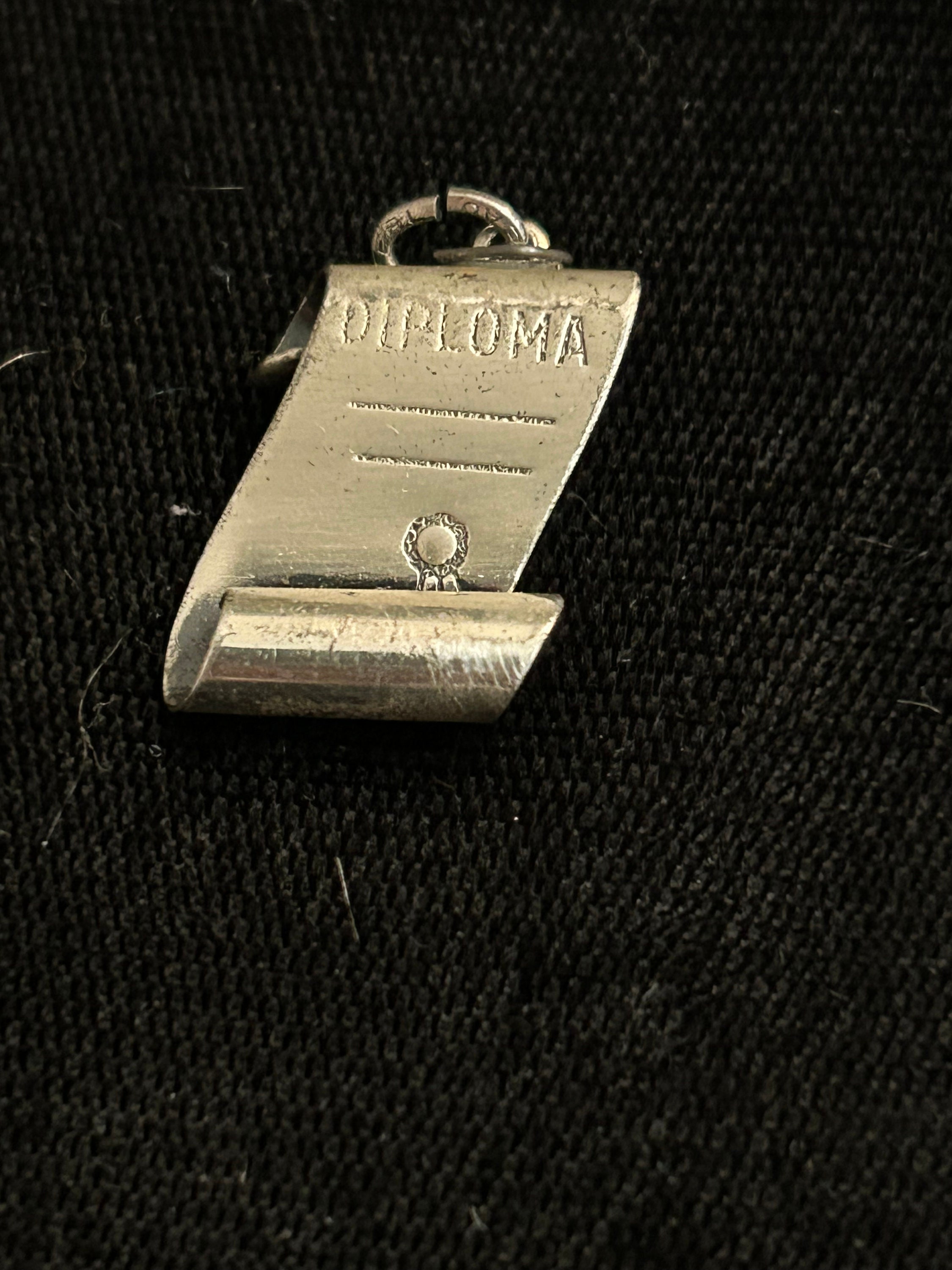 Sterling Silver Diploma High School College Charm Pendant for Necklace ...