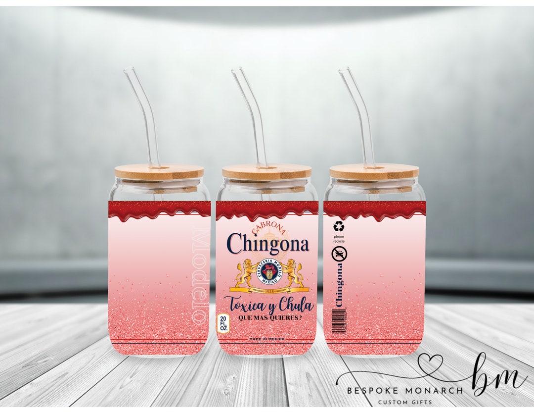 Red Chingona With Chamoy Libbey Glass Sublimation Wrap - Etsy