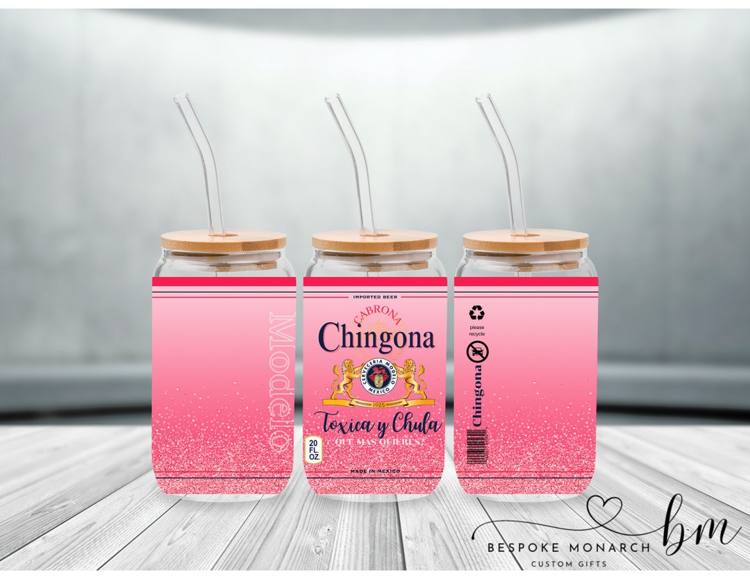 Hot Pink Chingona Libbey Glass Sublimation Wrap - Etsy