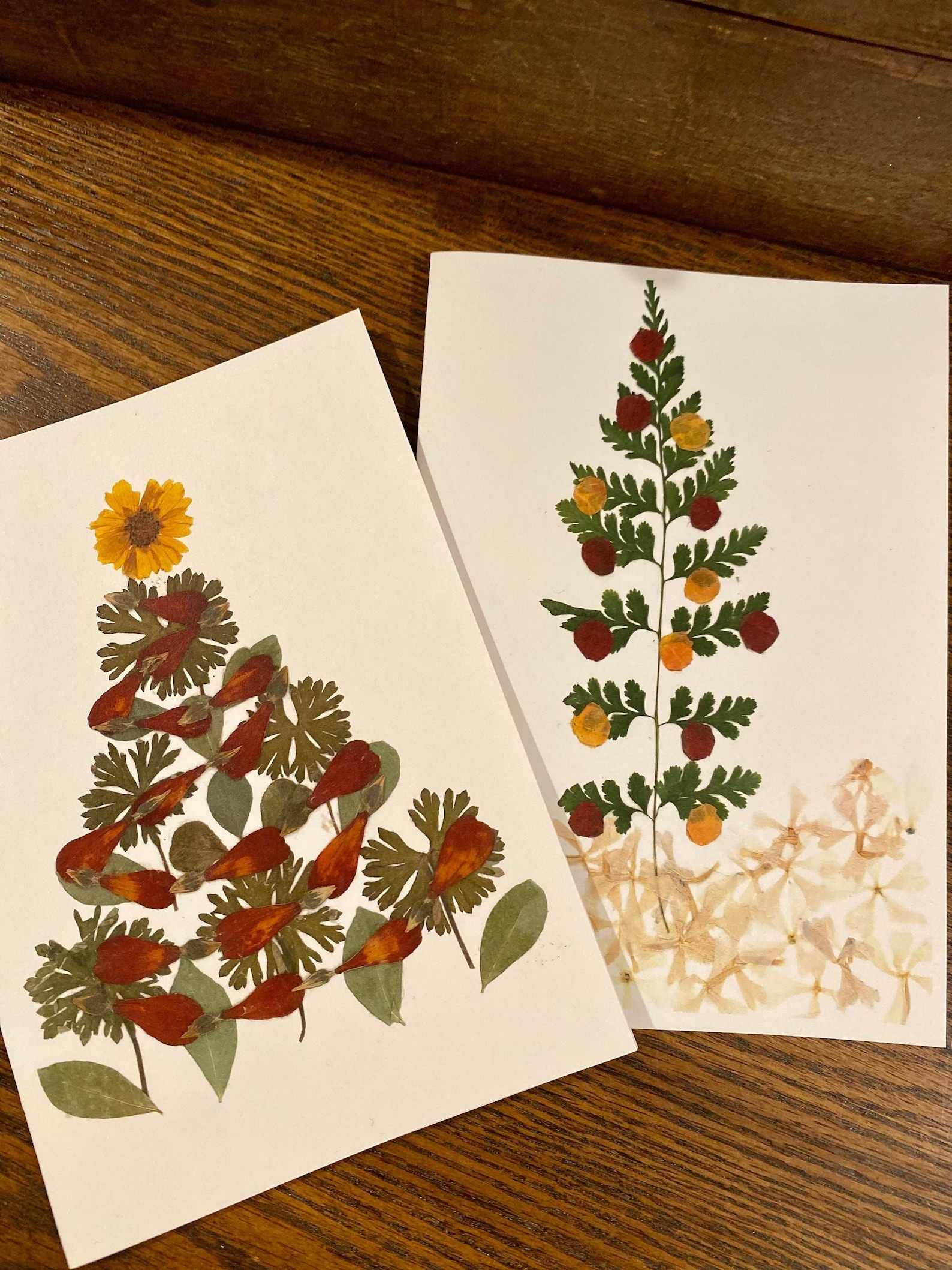 Pressed Flower Christmas Cards! - Etsy