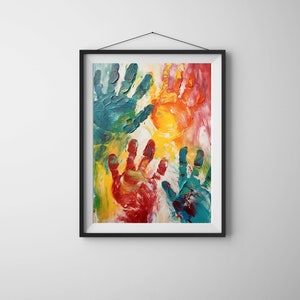 Handprint Art | Family Hand Print Kit Included | Hands Impression ...