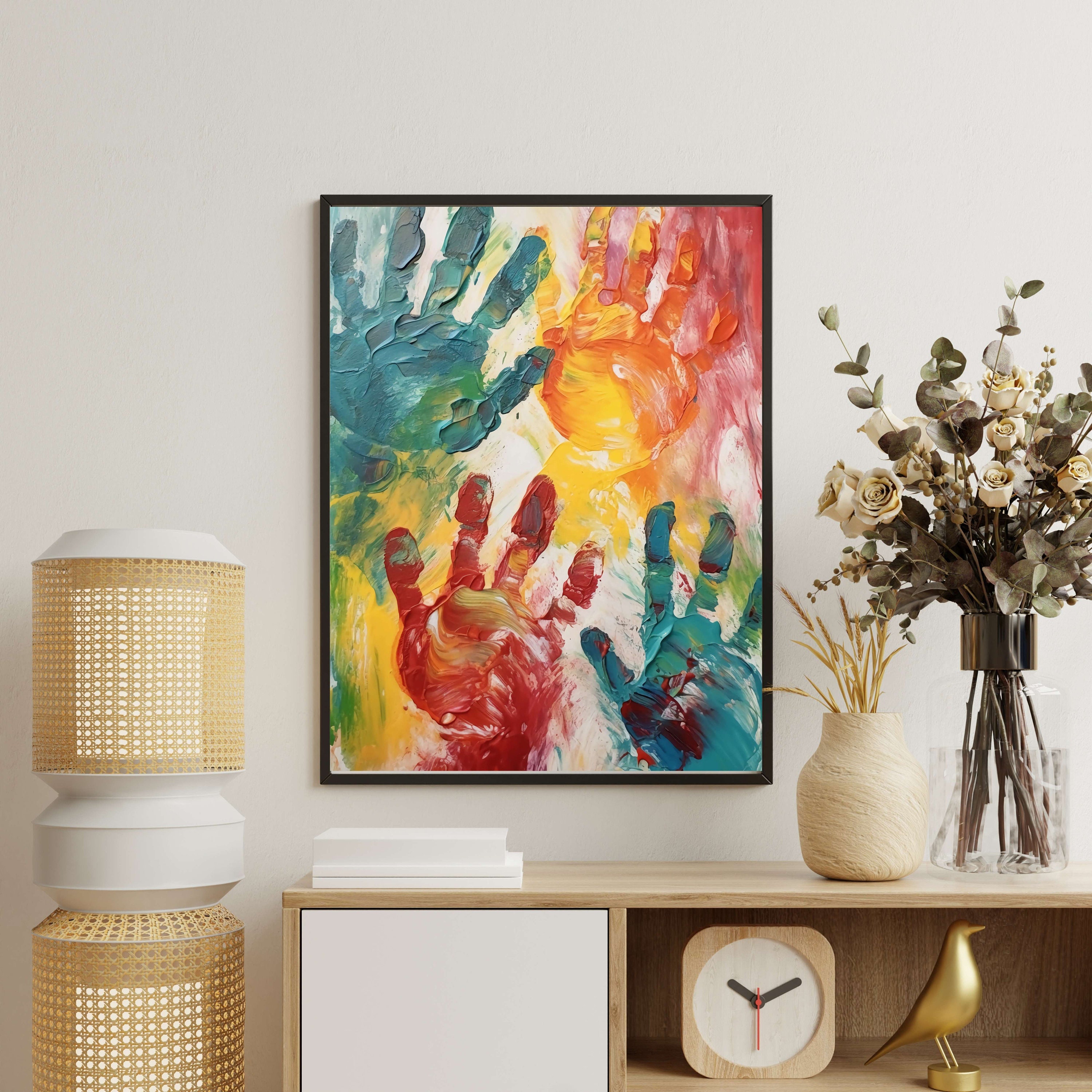 Handprint Art | Family Hand Print Kit Included | Hands Impression ...