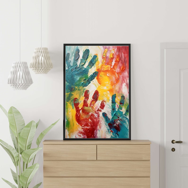 Handprint Art | Family Hand Print Kit Included | Hands Impression ...