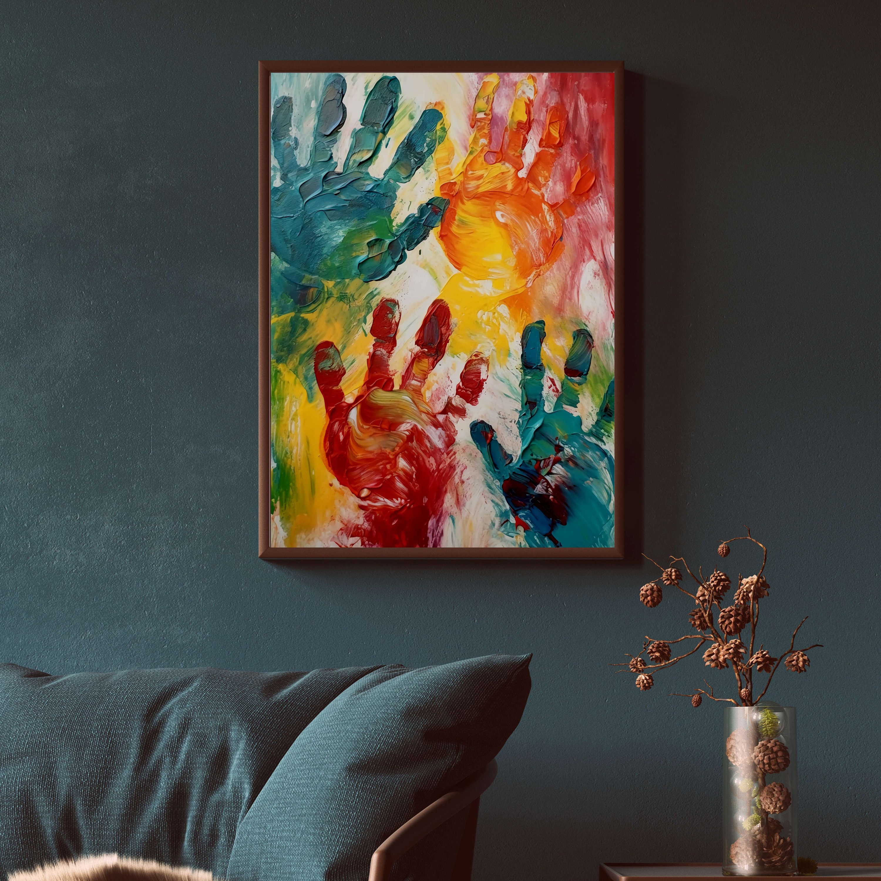 Handprint Art | Family Hand Print Kit Included | Hands Impression ...