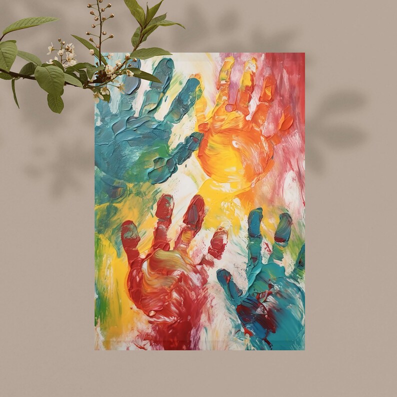 Handprint Art | Family Hand Print Kit Included | Hands Impression ...