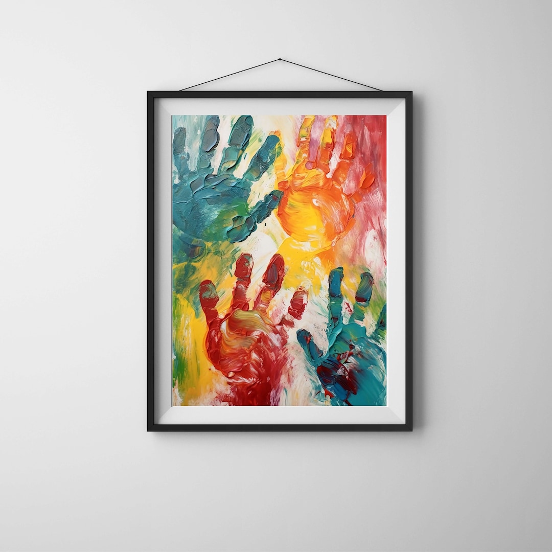 Handprint Art | Family Hand Print Kit Included | Hands Impression ...