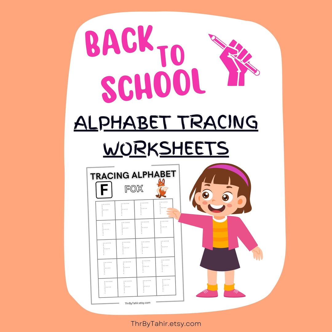 Kids Alphabet Tracing Worksheets, Large Dotted Letters Handwriting ...